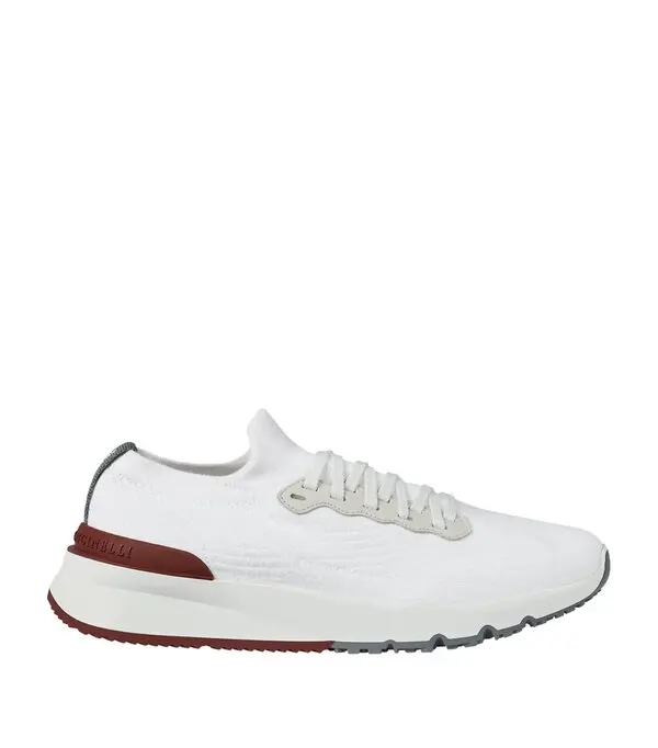Brunello Cucinelli Cotton Knitted Sneakers