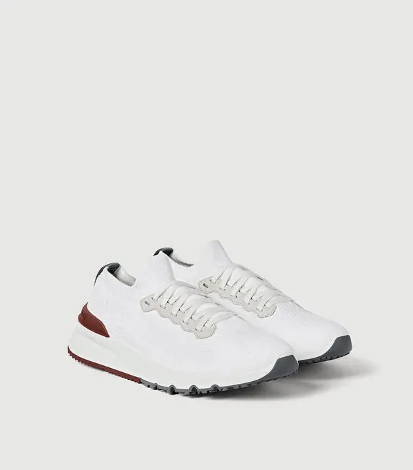 Brunello Cucinelli Cotton Knitted Sneakers