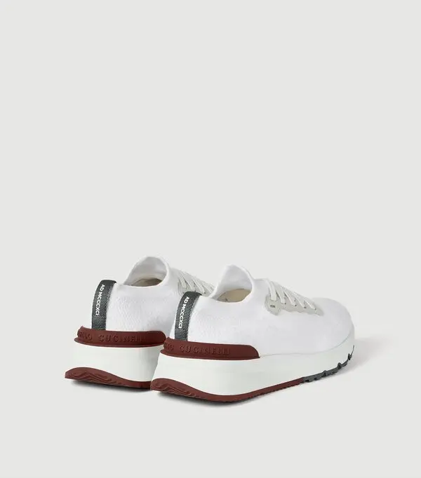 Brunello Cucinelli Cotton Knitted Sneakers
