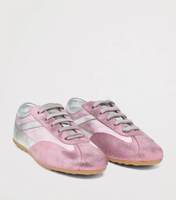 Alexander McQueen Leather Boxe Sneakers - Purple