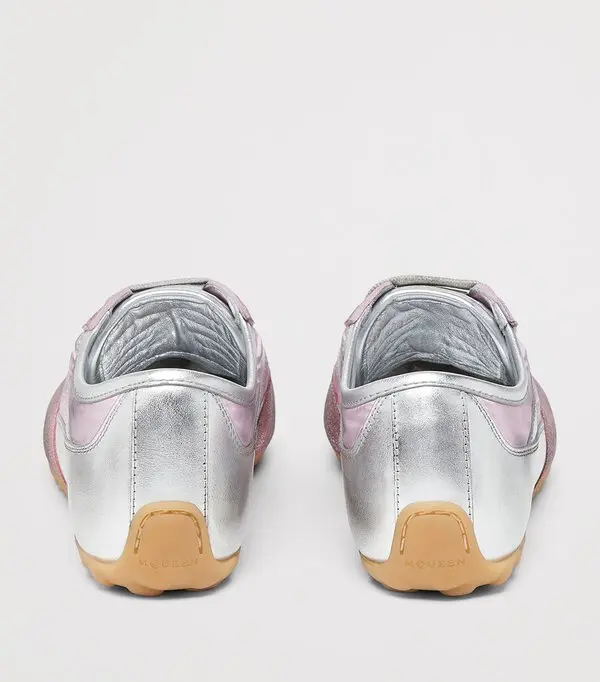 Alexander McQueen Leather Boxe Sneakers - Purple