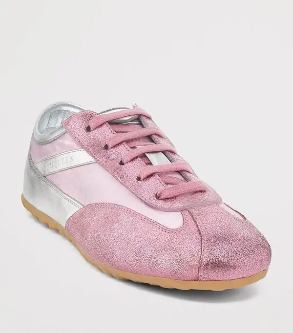 Alexander McQueen Leather Boxe Sneakers - Purple