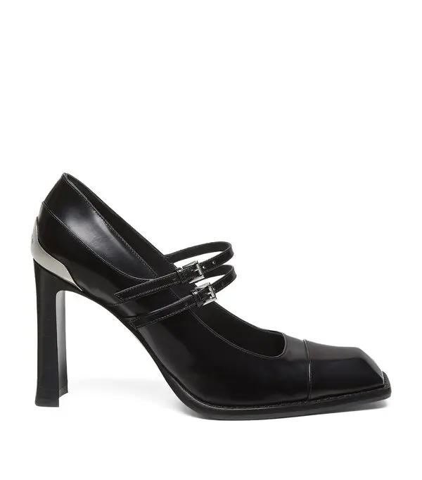 Alexander McQueen Leather Niko Mary Jane Pumps 95