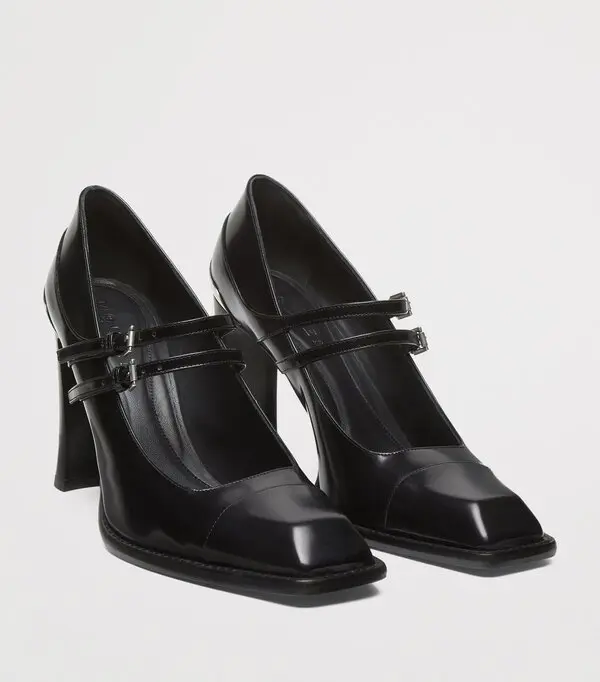 Alexander McQueen Leather Niko Mary Jane Pumps 95