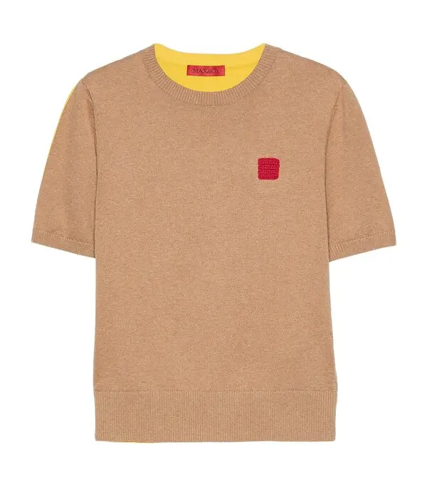Max & Co. Cotton-cashmere Reversible Short-sleeve Sweater