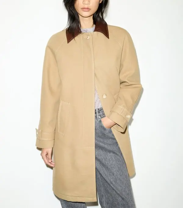 Max & Co. Contrast-collar Raincoat