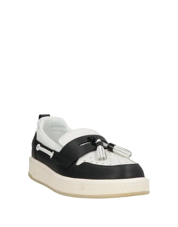 Amiri Leather And Textile Two-tone Loafers