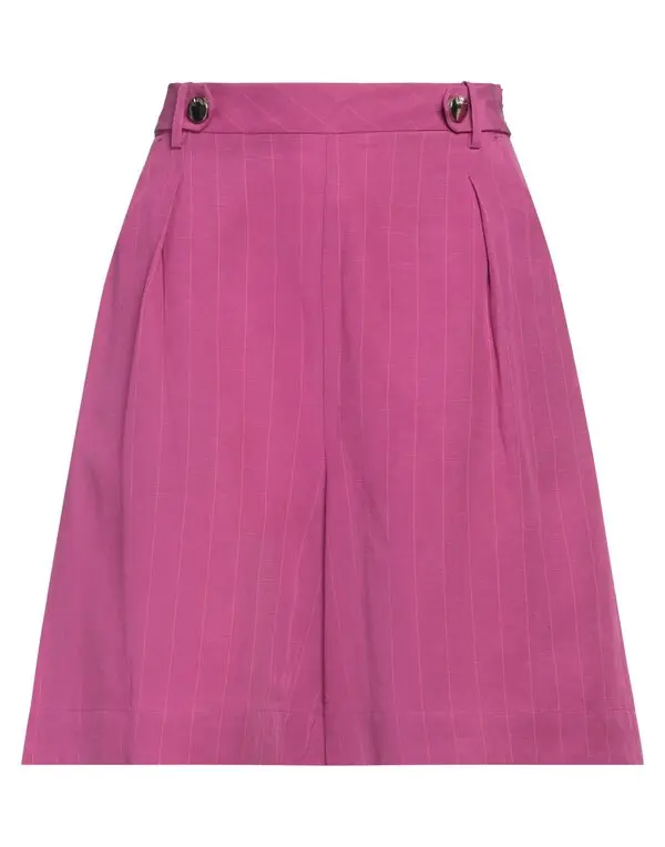 Liu Jo Lyocell And Linen Blend Bermuda Shorts - Pink