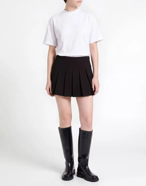 HINNOMINATE Pleated Twill Mini Skirt