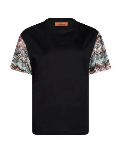 Missoni Multicolor Zigzag Print Cotton T-shirt - Black