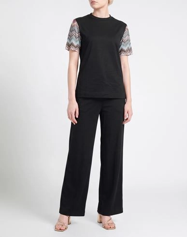 Missoni Multicolor Zigzag Print Cotton T-shirt - Black