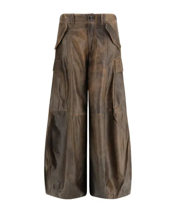 R13 Leather Cargo Pants