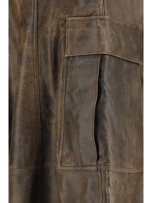 R13 Leather Cargo Pants