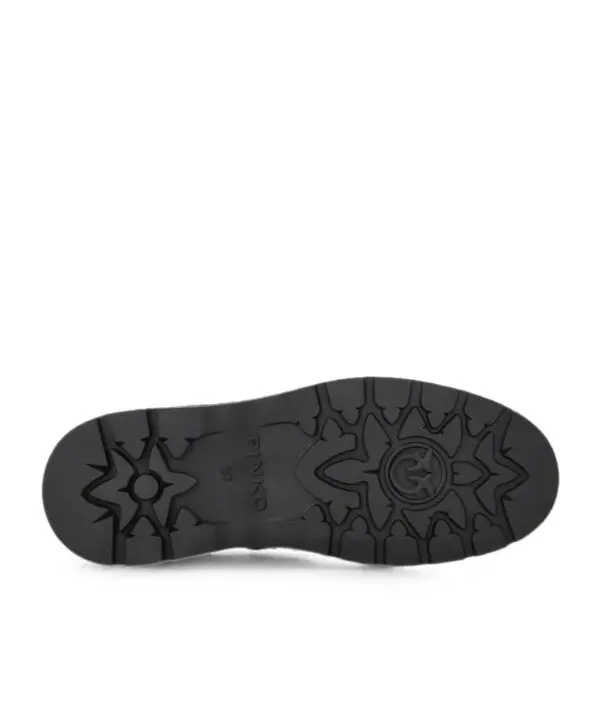 Pinko Logo Plaque Lace Up Ankle Boots