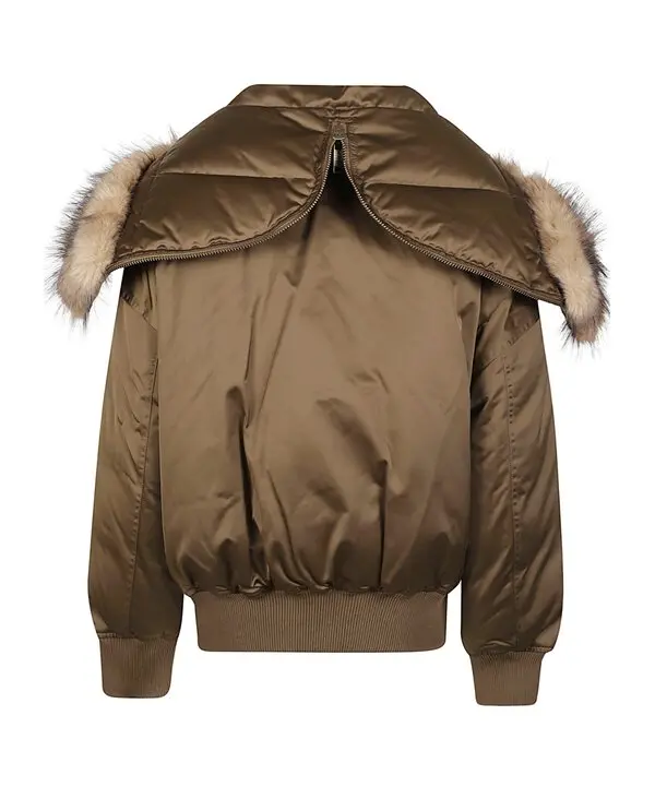 Michael Kors Faux Fur-trimmed Hooded Bomber Jacket - Duffle