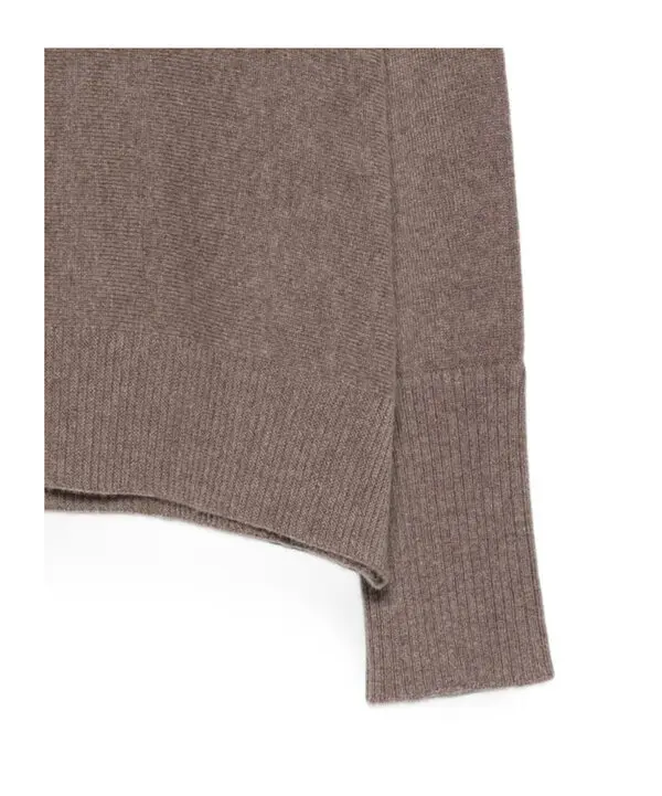 D.exterior Roll-neck Button-cuff Sweater