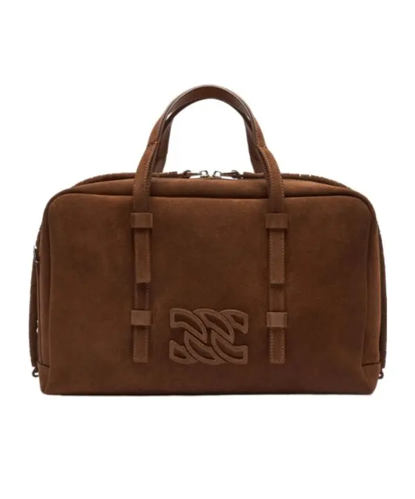 Casadei Velour Suede Bag - Charred