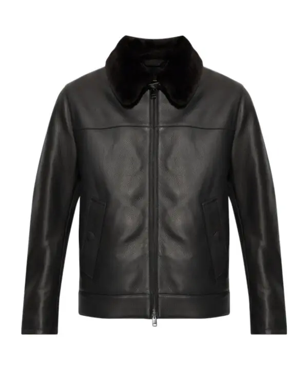 Brioni Long-sleeve Leather Jacket