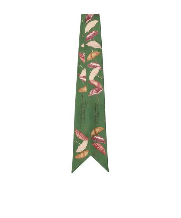 Loro Piana Ombrelli Belli, Belli! Striped Scarf - Pine/brown
