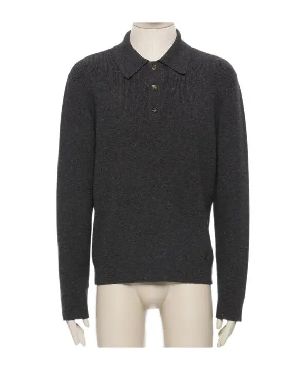 Valentino Garavani Button Detailed Long-sleeved Polo Shirt