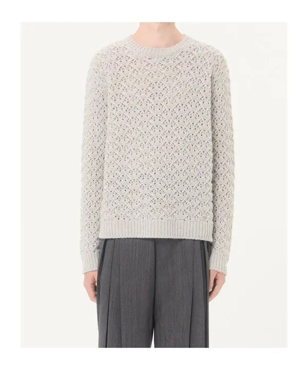 Valentino Garavani Diamond Openwork Knit Pullover