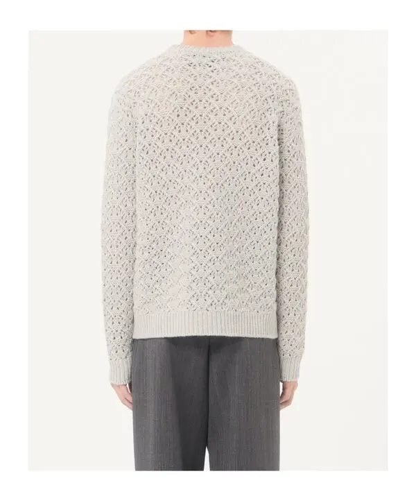 Valentino Garavani Diamond Openwork Knit Pullover