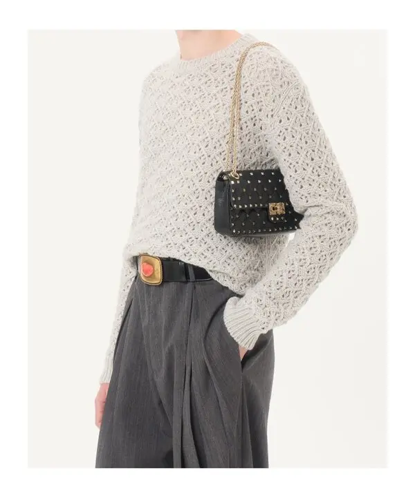 Valentino Garavani Diamond Openwork Knit Pullover