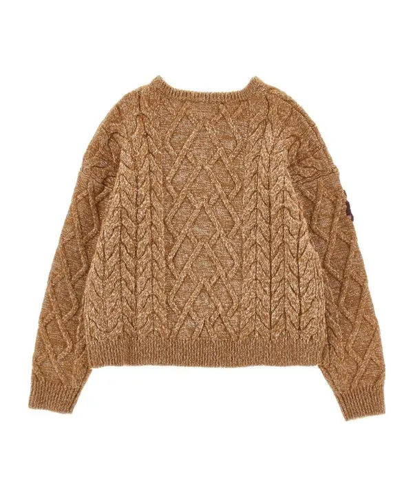 Ermanno Scervino Cable-knit Floral-embroidered Sweater