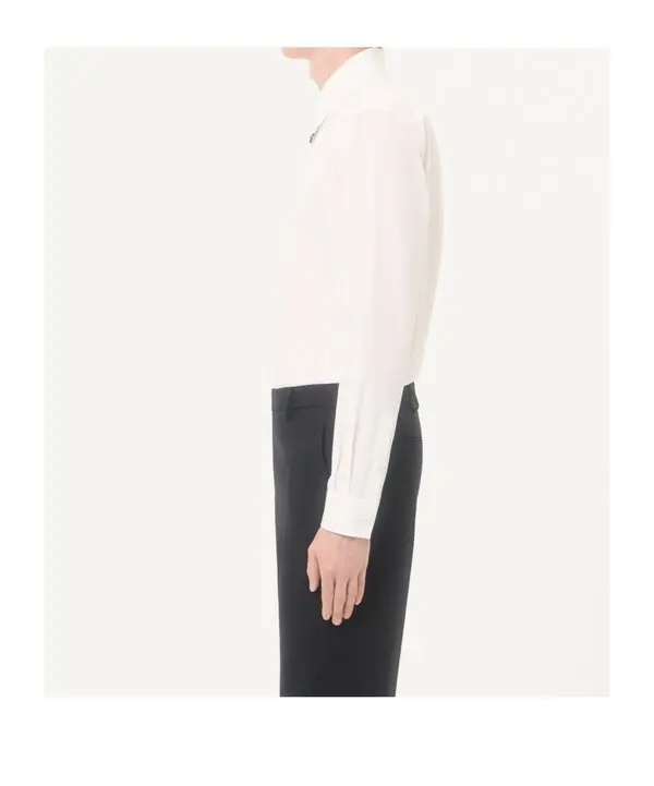 Valentino Garavani Long-sleeved Cotton Poplin Shirt With Embroidered Frog Closure - No