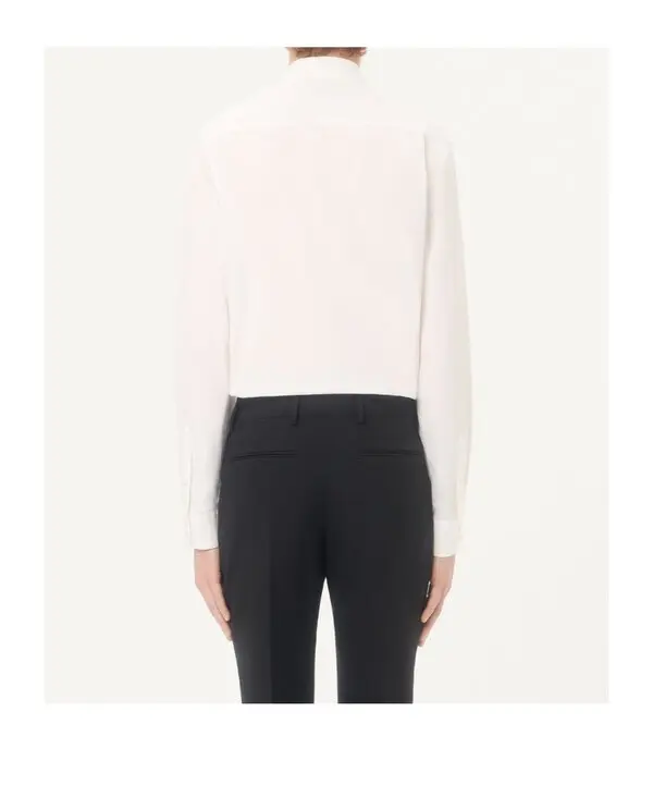 Valentino Garavani Long-sleeved Cotton Poplin Shirt With Embroidered Frog Closure - No