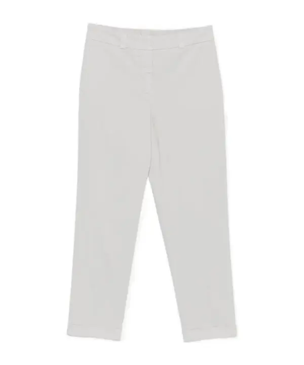 Peserico Cropped-leg Turn-up Trousers - Grey
