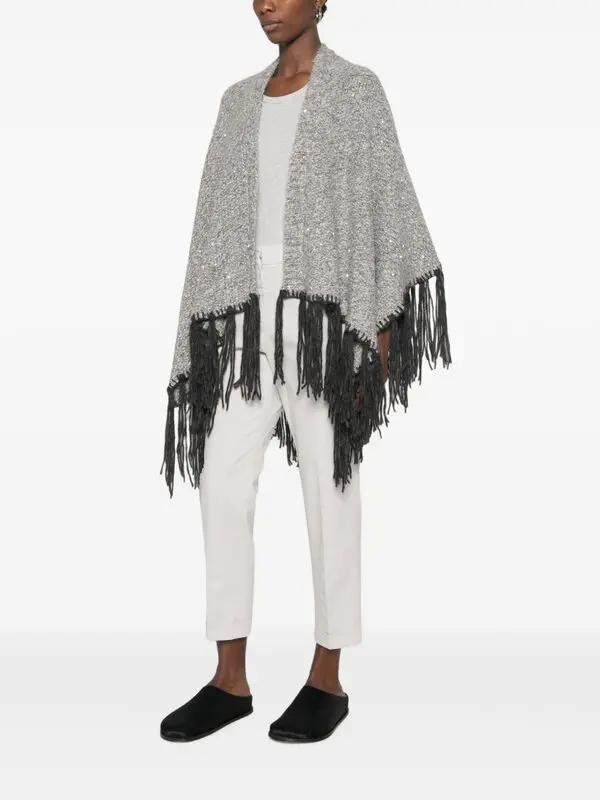 Peserico Cropped-leg Turn-up Trousers - Grey