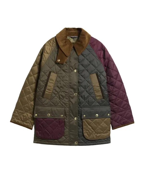 Barbour Color-block Diamond-quilted Jacket