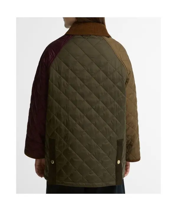 Barbour Color-block Diamond-quilted Jacket
