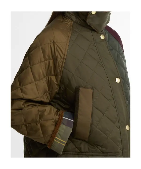 Barbour Color-block Diamond-quilted Jacket
