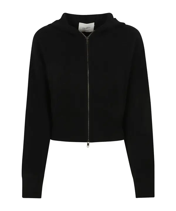 LISA YANG Lilia Hoodie Cardigan - Black