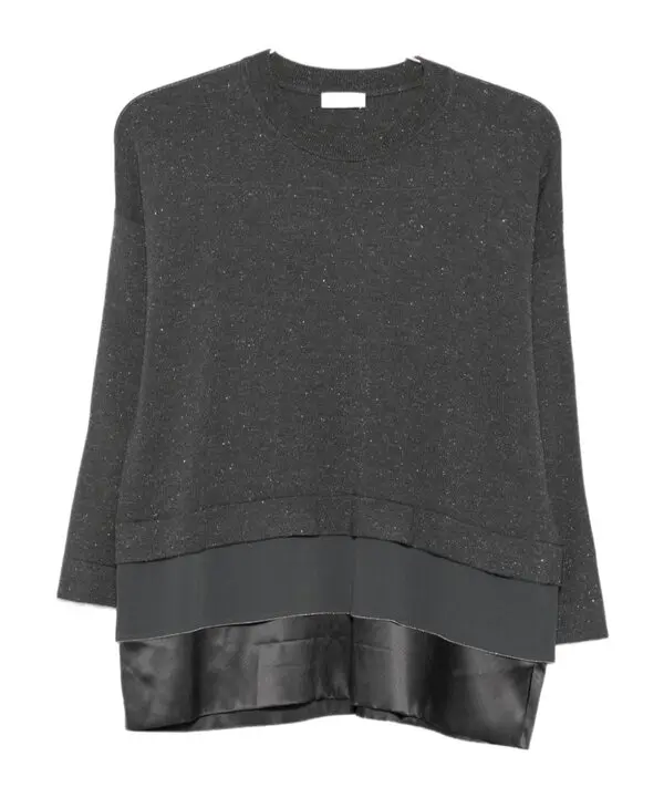 Peserico Layered Sequin-embellished Sweatshirt - No