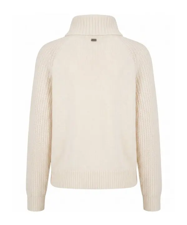 Agnona Long-sleeved Ribbed Knit Sweater