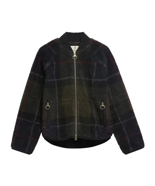 Barbour Tartan Fleece Bomber Jacket
