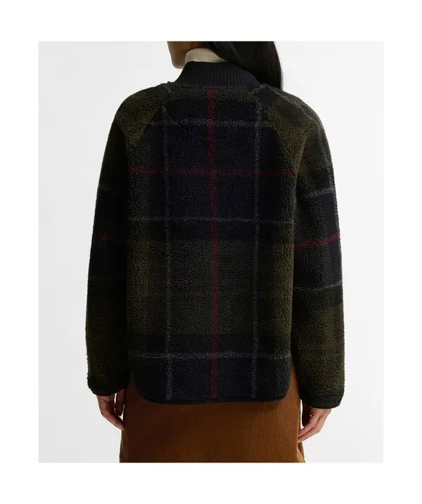 Barbour Tartan Fleece Bomber Jacket