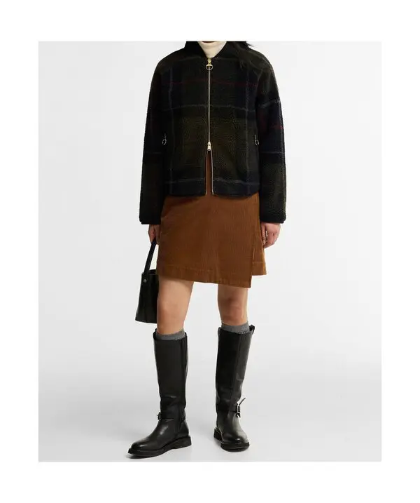 Barbour Tartan Fleece Bomber Jacket