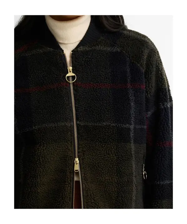 Barbour Tartan Fleece Bomber Jacket