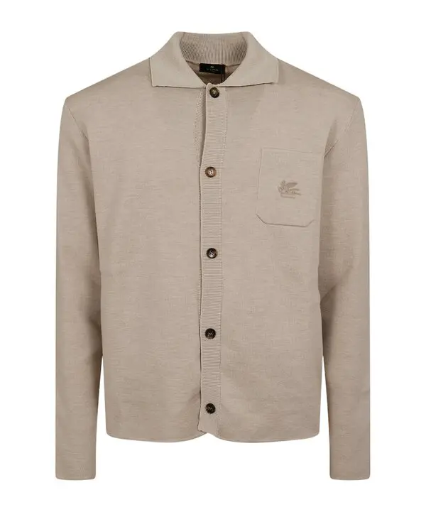 Etro Logo-embroidered Button-up Cardigan