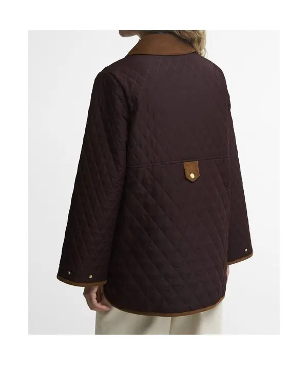 Barbour Diamond Quilted Cord Collar Jacket