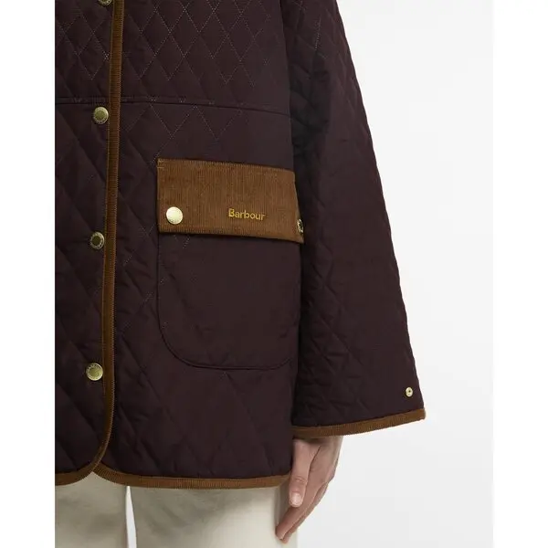 Barbour Diamond Quilted Cord Collar Jacket