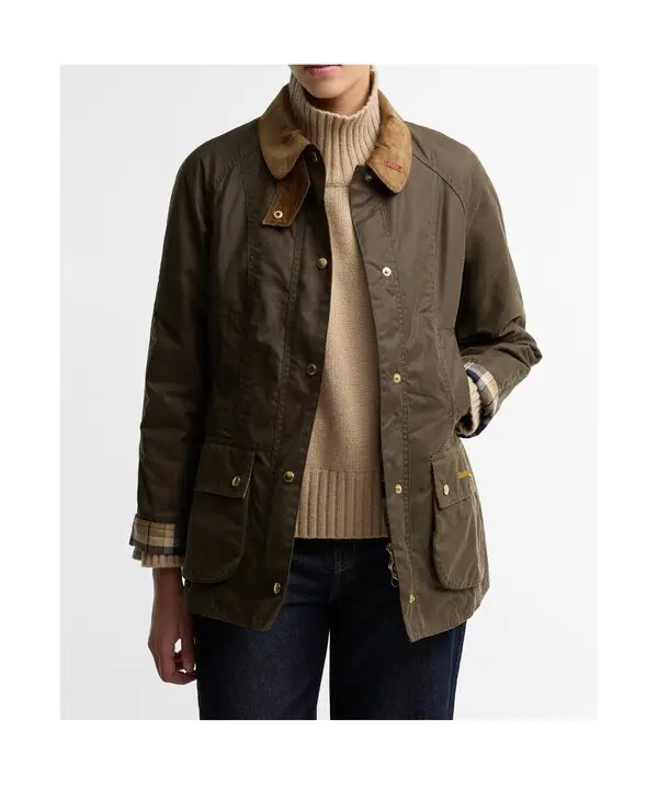 Barbour Cord Collar Waxed Jacket
