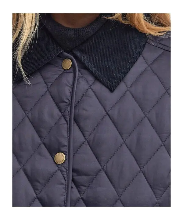 Barbour Diamond Quilted Cord Collar Jacket