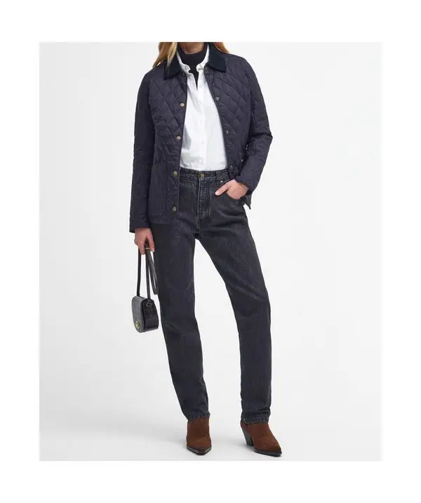 Barbour Diamond Quilted Cord Collar Jacket