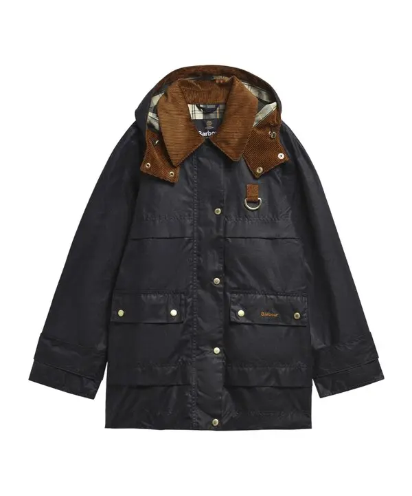 Barbour Hooded Cord Collar Waxed Parka
