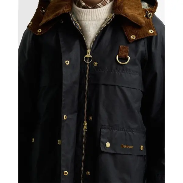 Barbour Hooded Cord Collar Waxed Parka